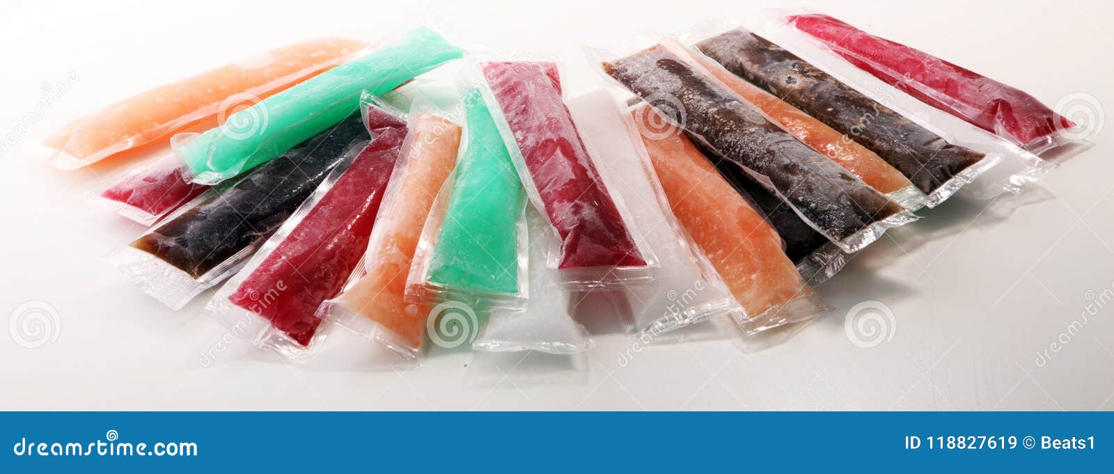 Colorful Frozen Fruit Bar Ice Pops Stock Image - Image of popsicles ...