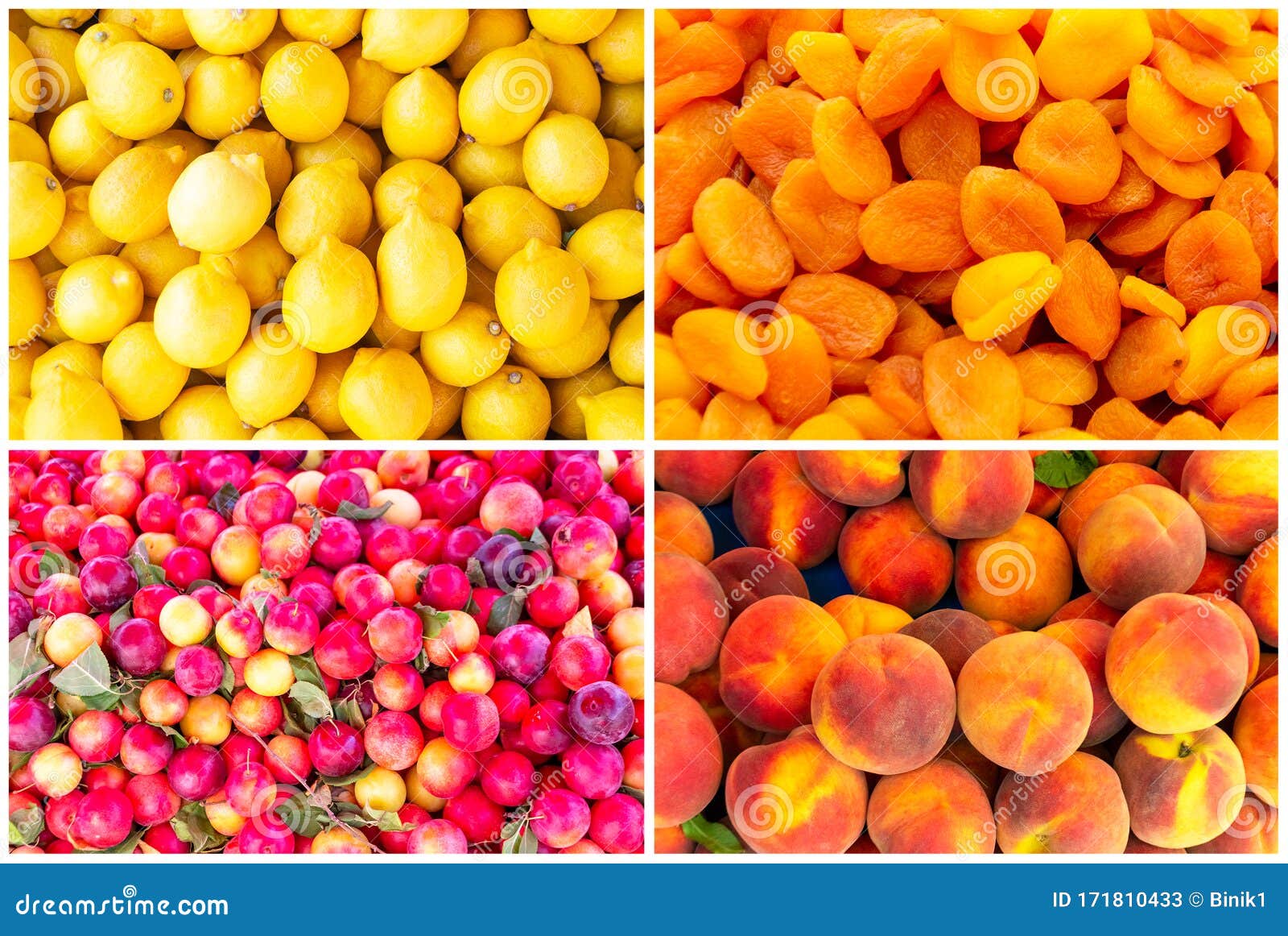 Colorful Fruit Collage Background Stock Image - Image of fresh, lemon ...