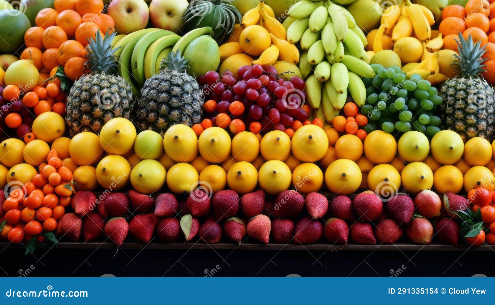 Colorful Fruit Display Testament To Nature Stock Illustration ...