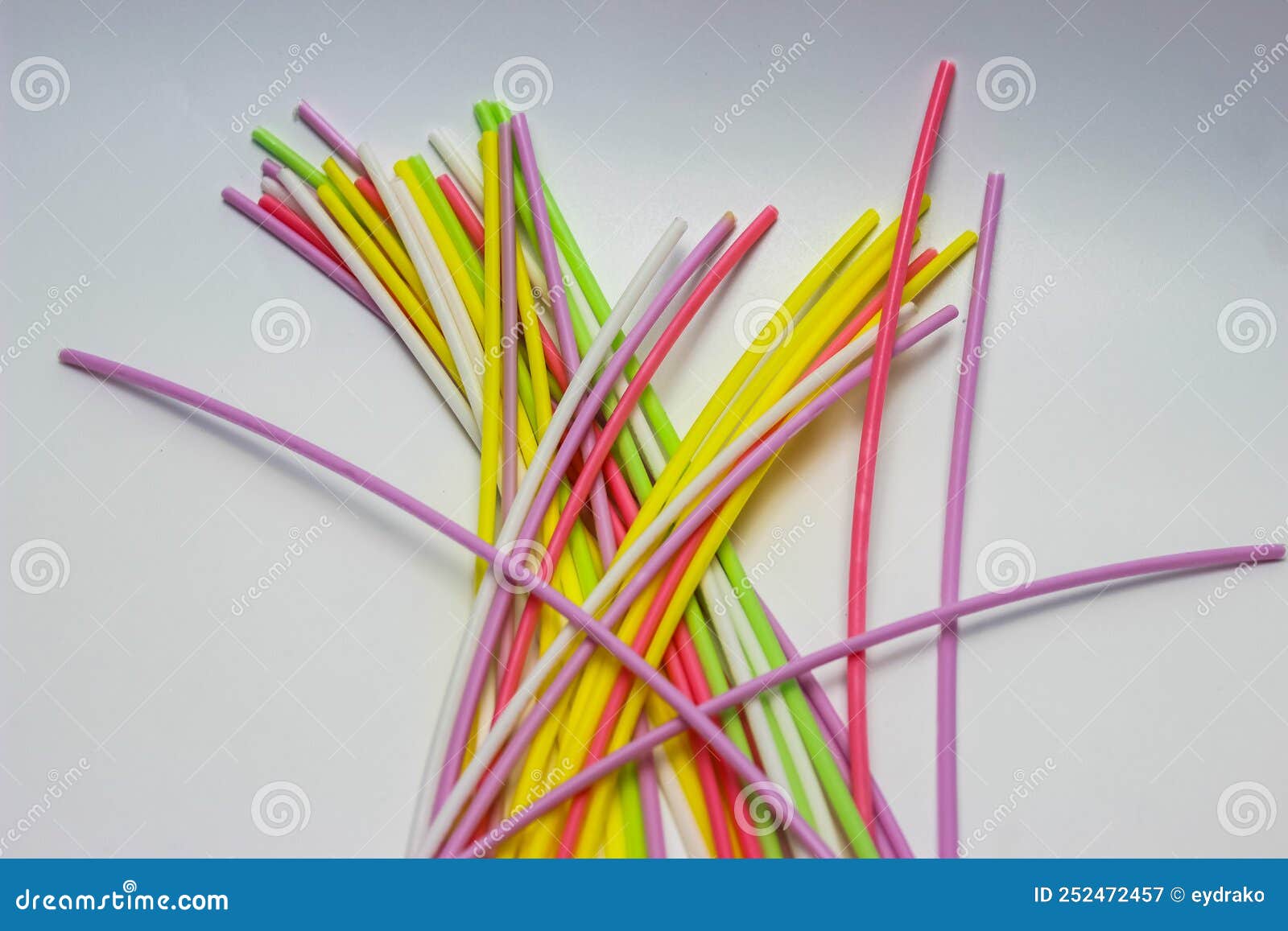 Colorful Fruit Jelly Sticks on a White Background Stock Image - Image ...