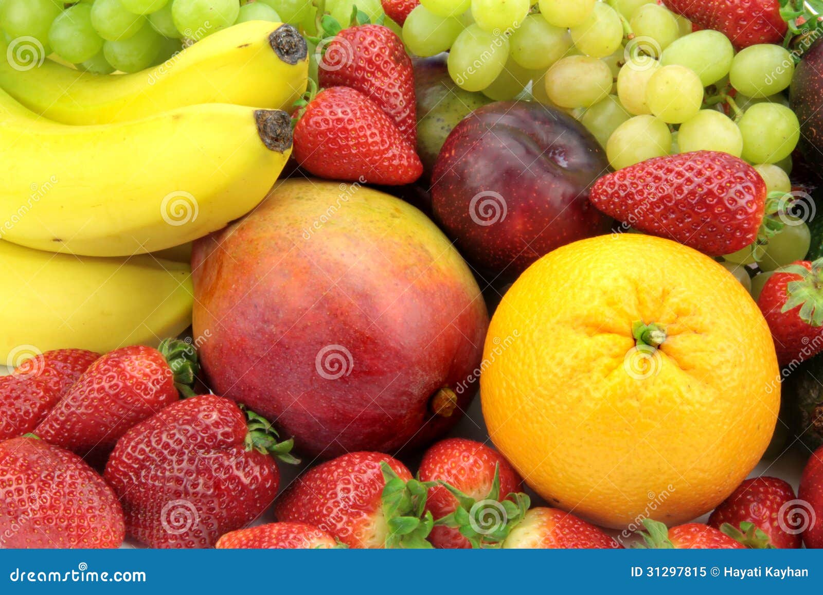 Colorful fruit mix stock image. Image of heap, mango - 31297815
