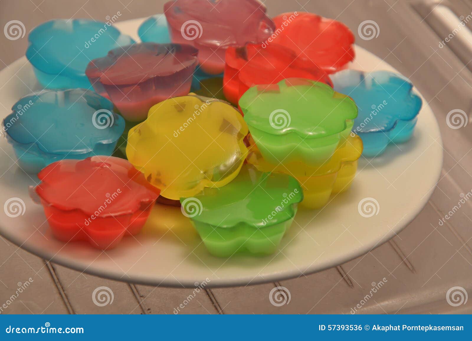 Colorful Fruits Jelly in Refrigerator Stock Photo - Image of slip ...