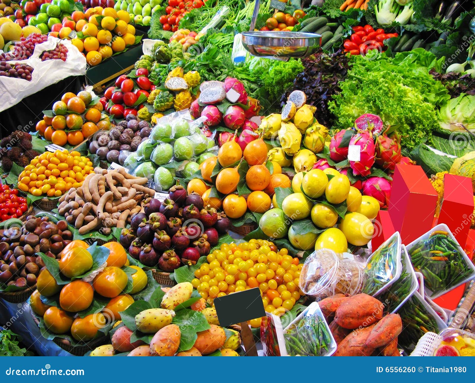 Colorful fruits market stock photo. Image of colourful - 6556260