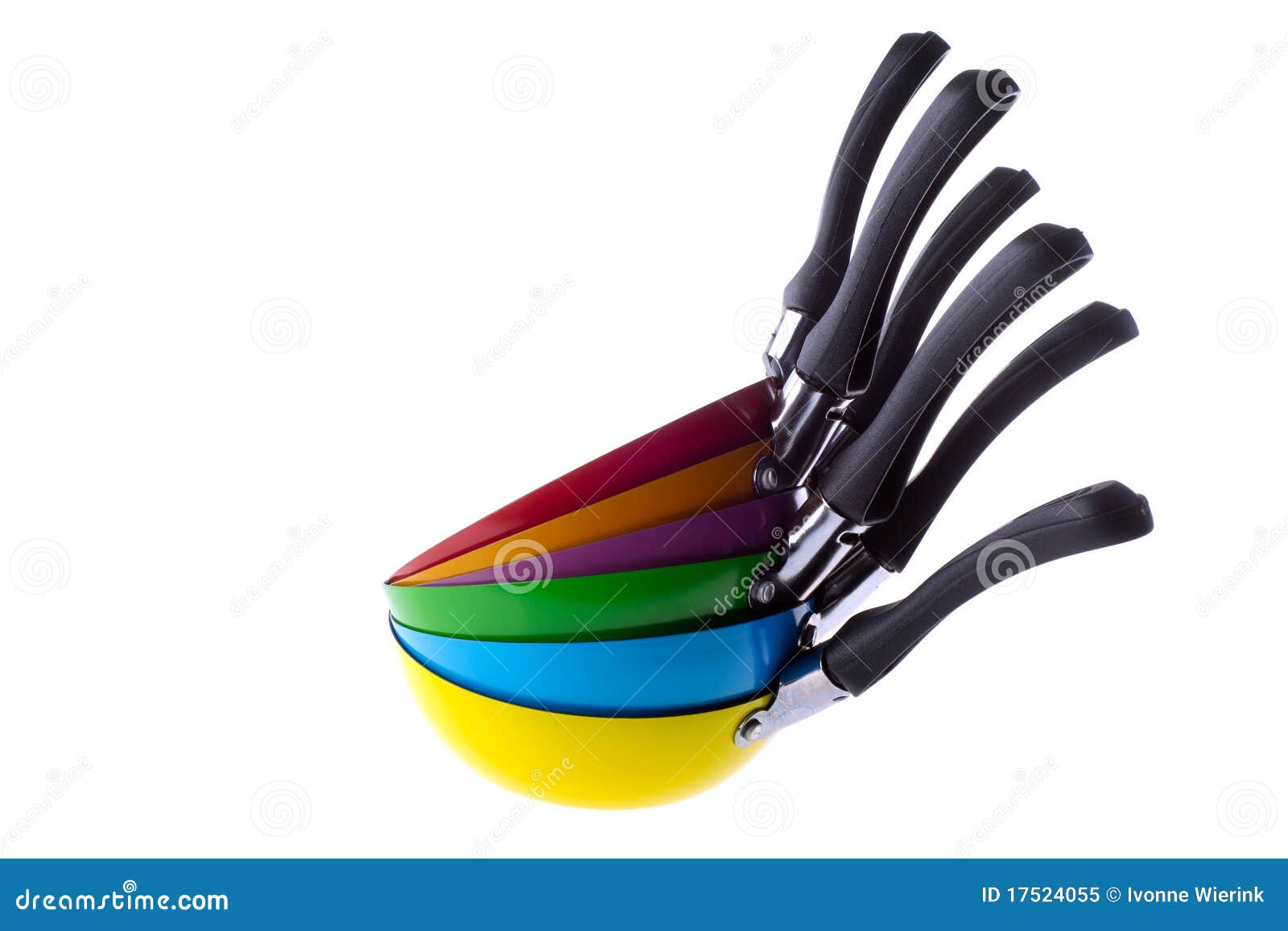 Colorful frying pans stock image. Image of colorful, orange - 17524055