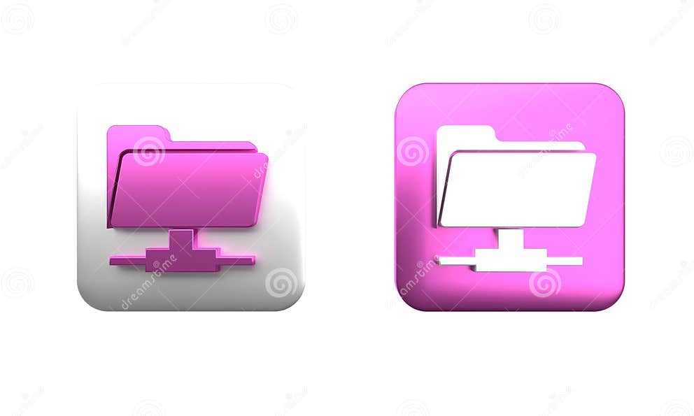 Colorful FTP Folder Icon Isolated on White Background. Software Update ...
