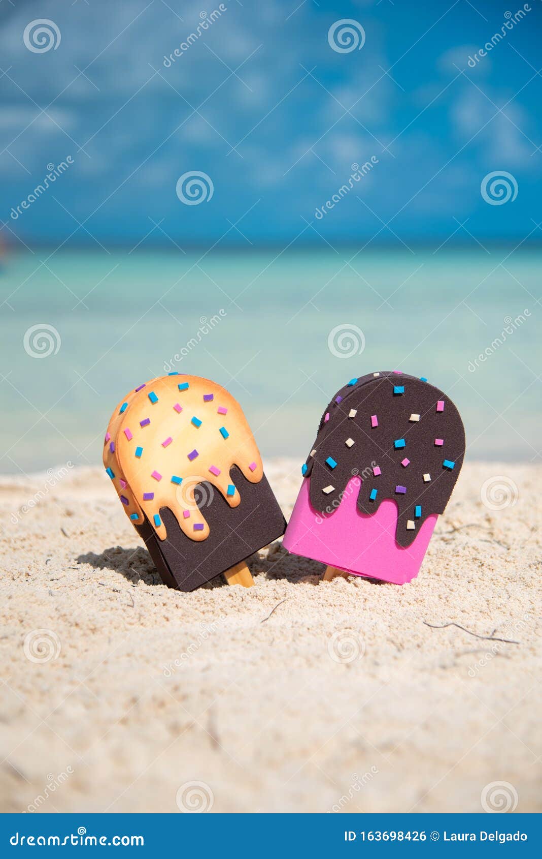 Colorful and Fun Popsicle at the Beach Stock Photo - Image of cancun ...