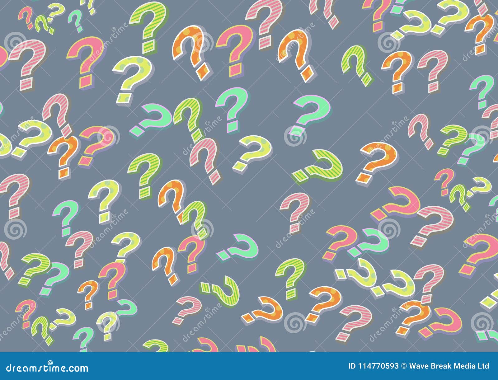 Colorful Funky Question Marks Stock Illustration - Illustration of ...