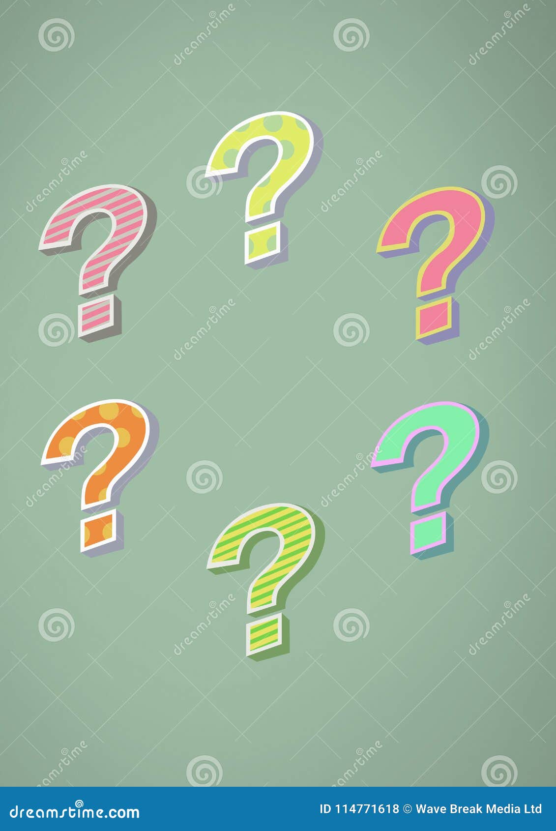 Colorful Funky Question Marks Stock Illustration - Illustration of full ...