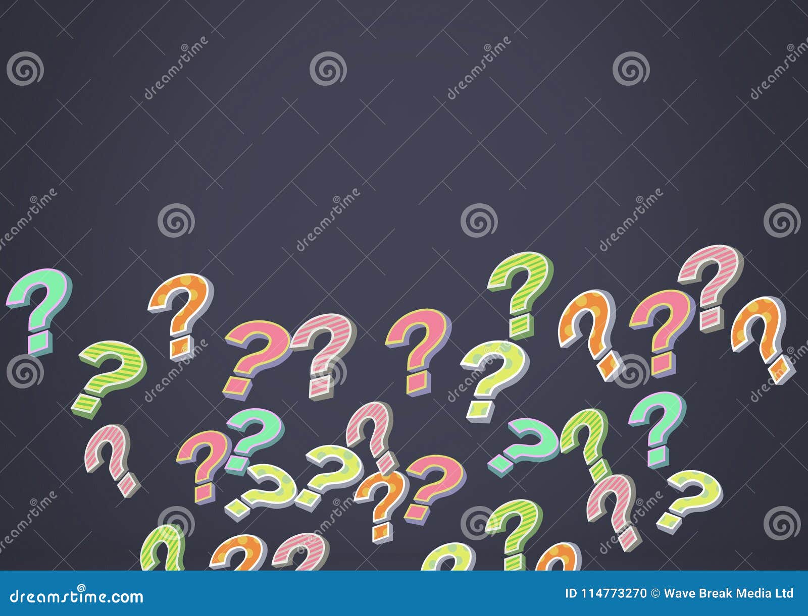 Colorful Funky Question Marks Stock Illustration - Illustration of ...