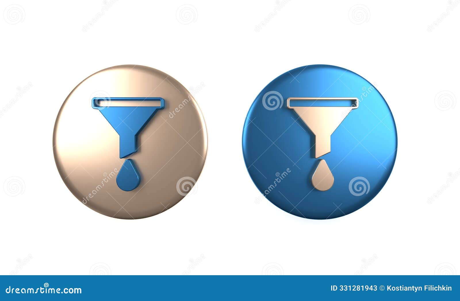 Colorful Funnel or Filter Icon Isolated on White Background. Circle ...