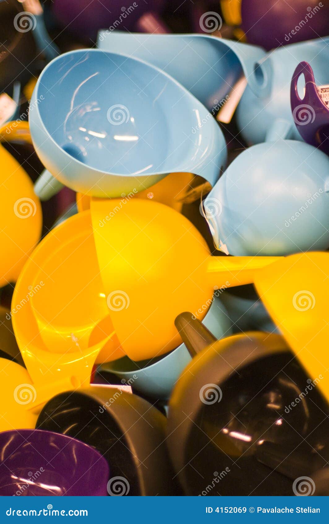 Colorful funnels stock image. Image of shiny, handles - 4152069