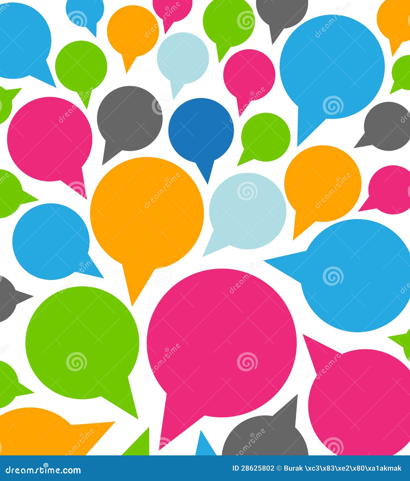 Colorful Funny Speech Bubbles Stock Vector - Illustration of connection ...