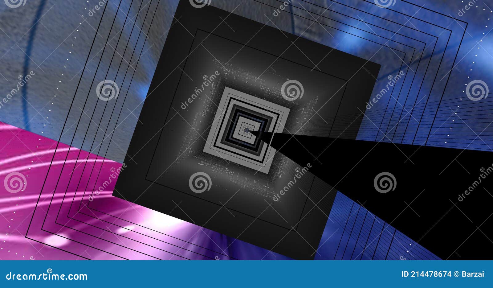 Colorful futuristic cube. stock illustration. Illustration of geometric ...