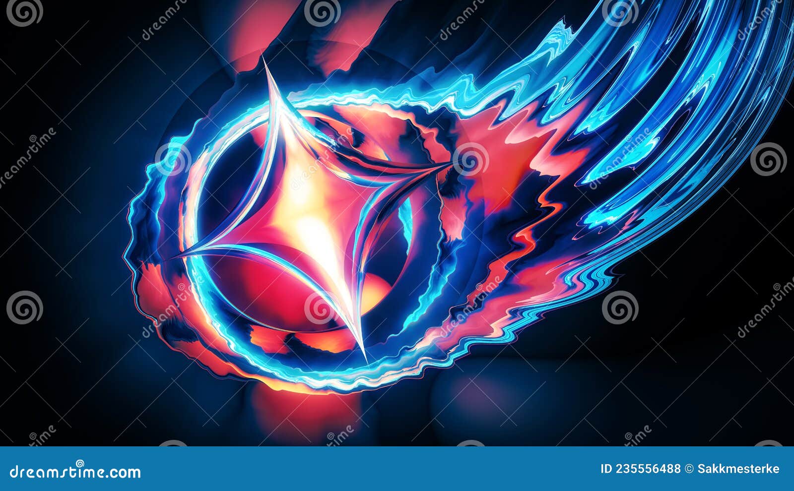 Colorful Futuristic Glowing Flying Comet Design Stock Illustration ...