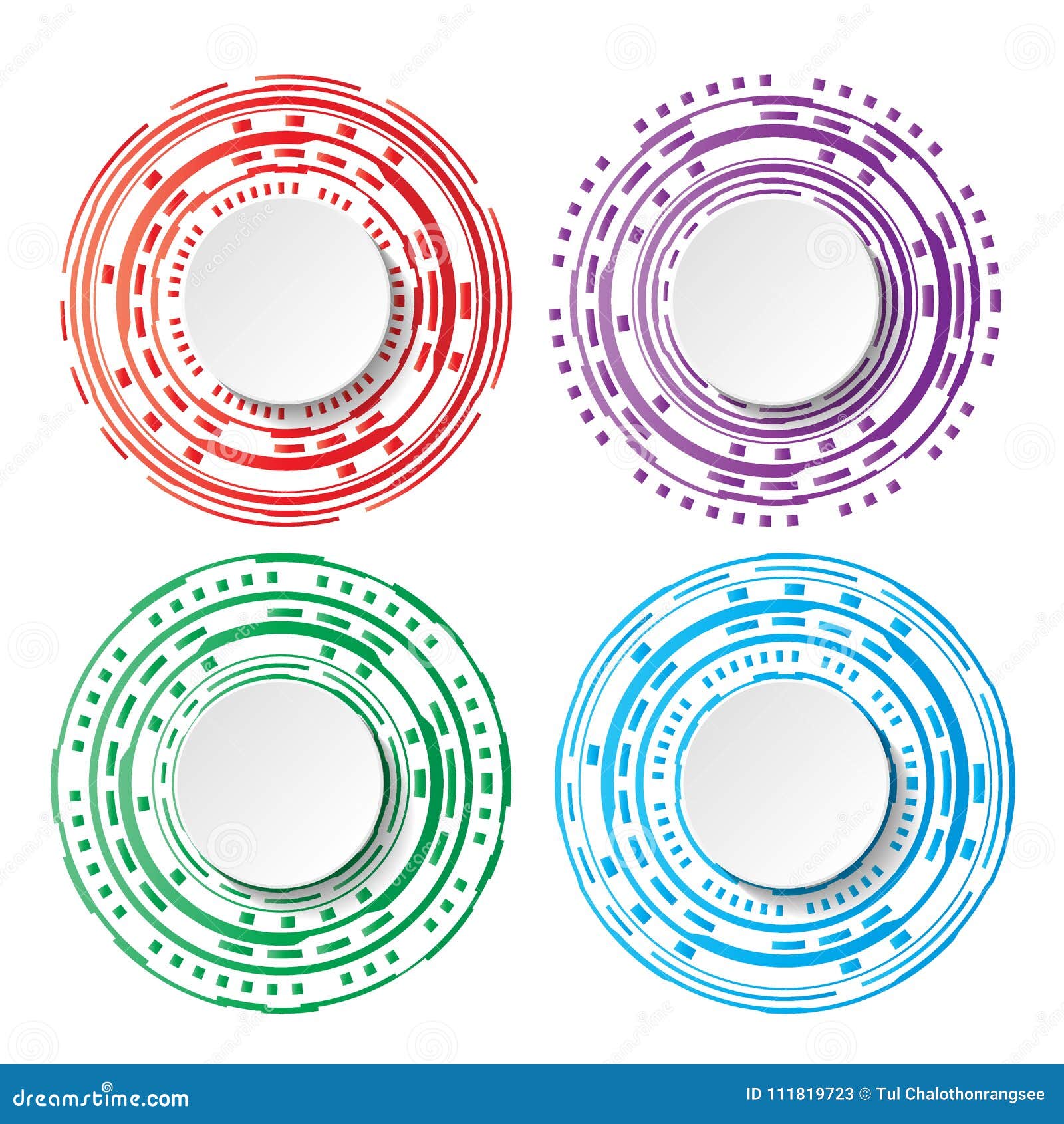 Colorful Futuristic Buttons Background Cartoon Vector | CartoonDealer ...