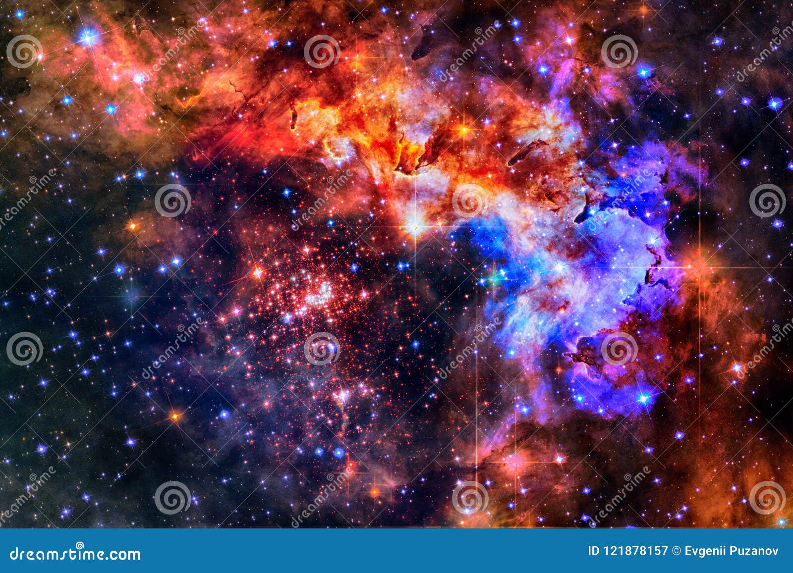 Colorful Galaxy in Outer Space. Elements of this Image Furnished by ...