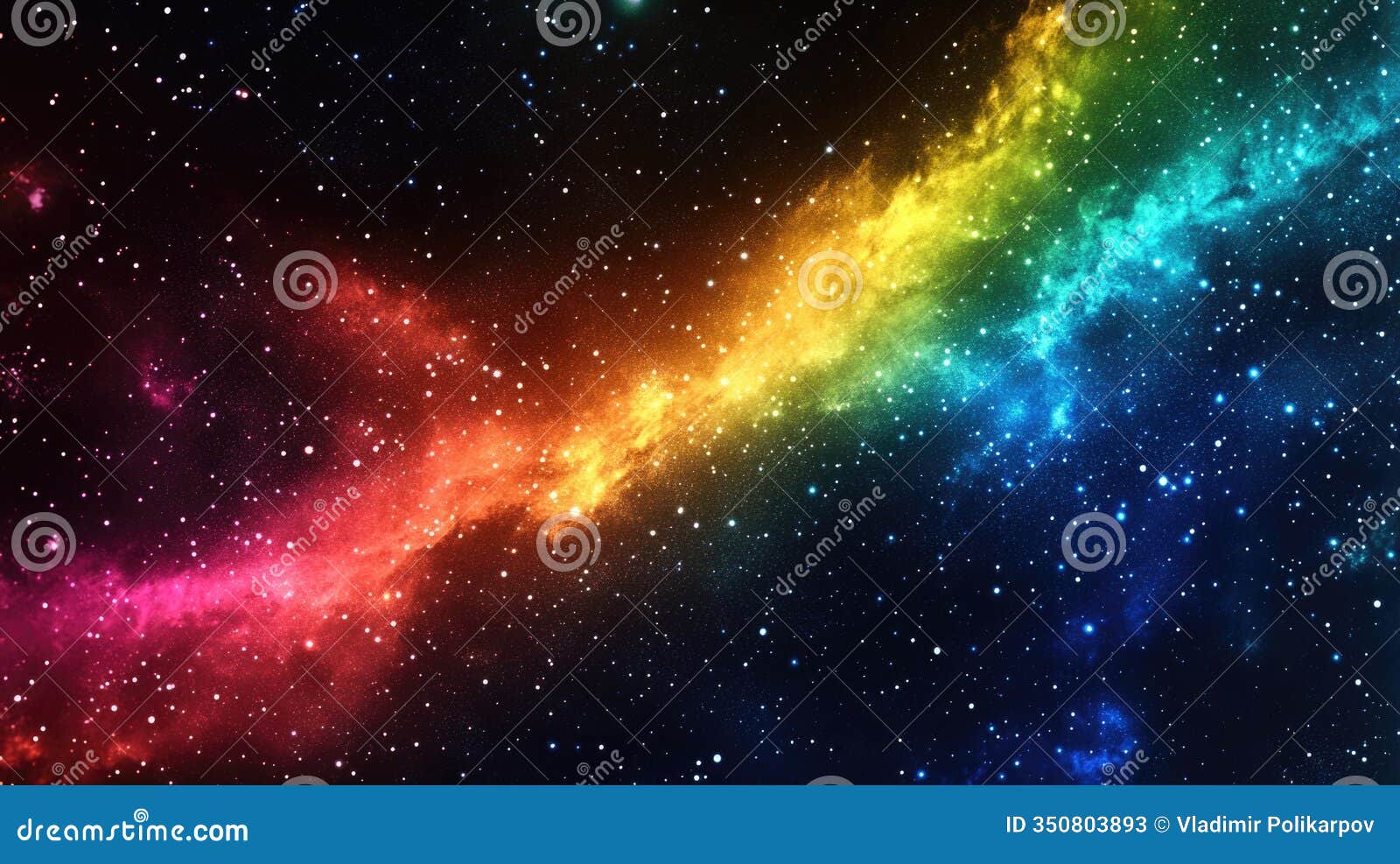 A Colorful Galaxy with Stars Shining Bright in the Night Sky Stock ...