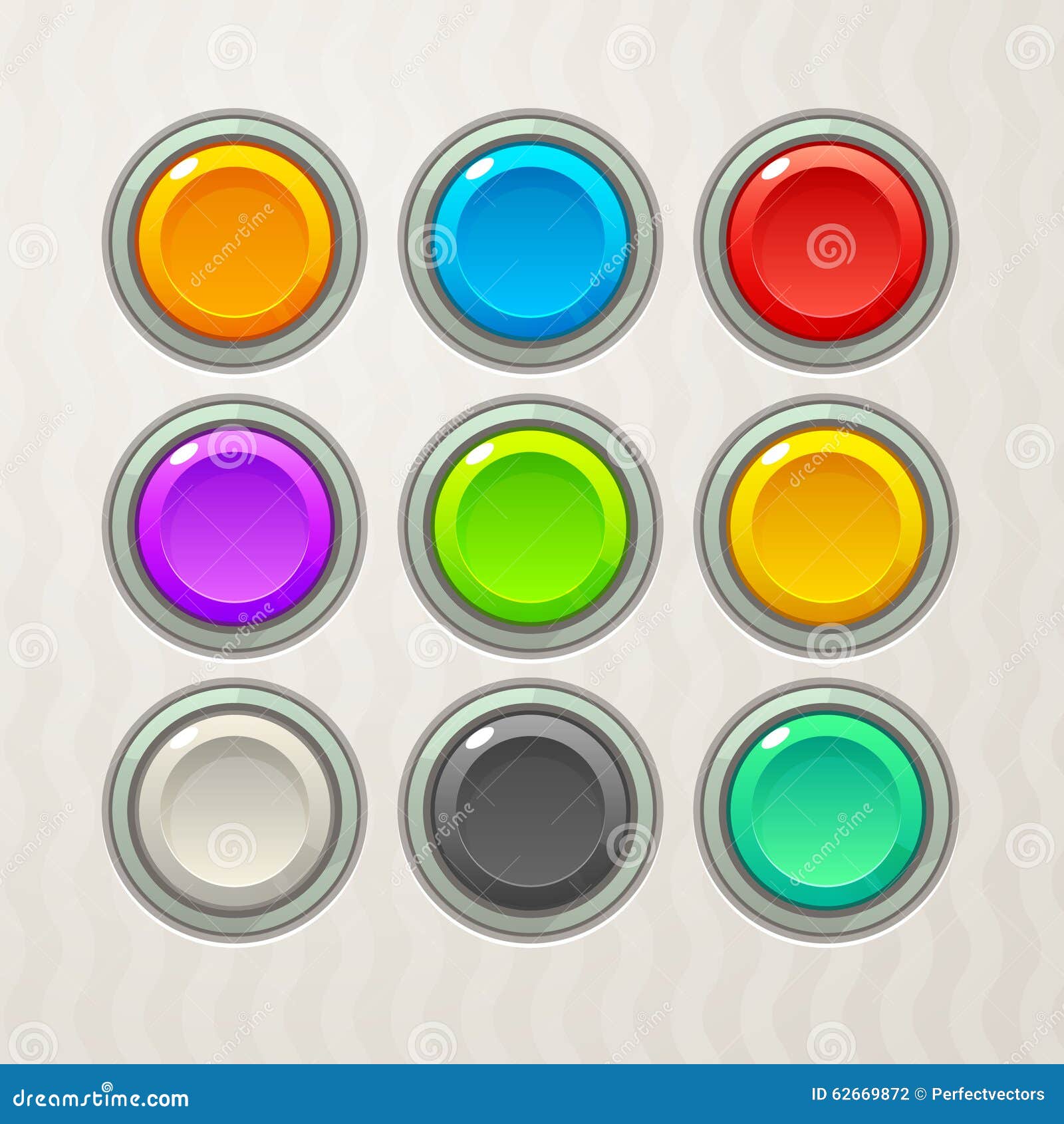 Colorful Game Buttons Vector Illustration | CartoonDealer.com #62669872 Colorful Game Buttons Vector Illustration | CartoonDealer.com #62669872