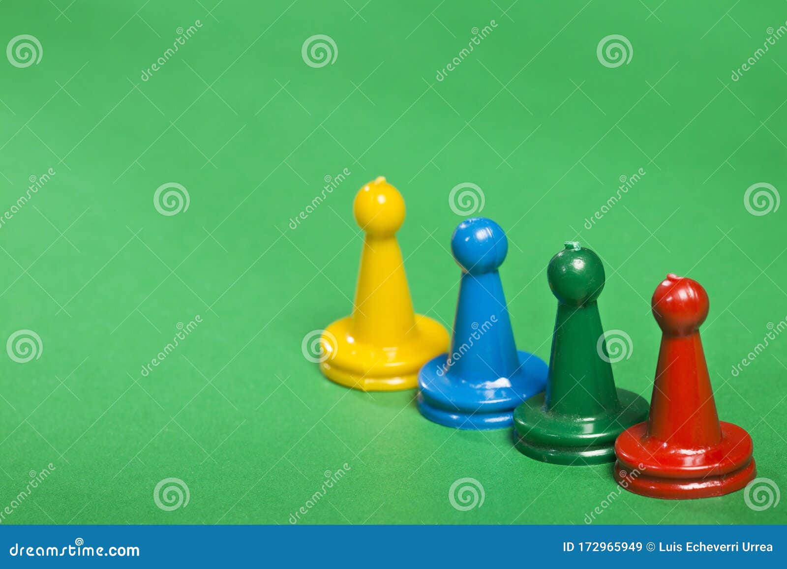 Colorful Game Pieces - Green Background Stock Image - Image of play ...