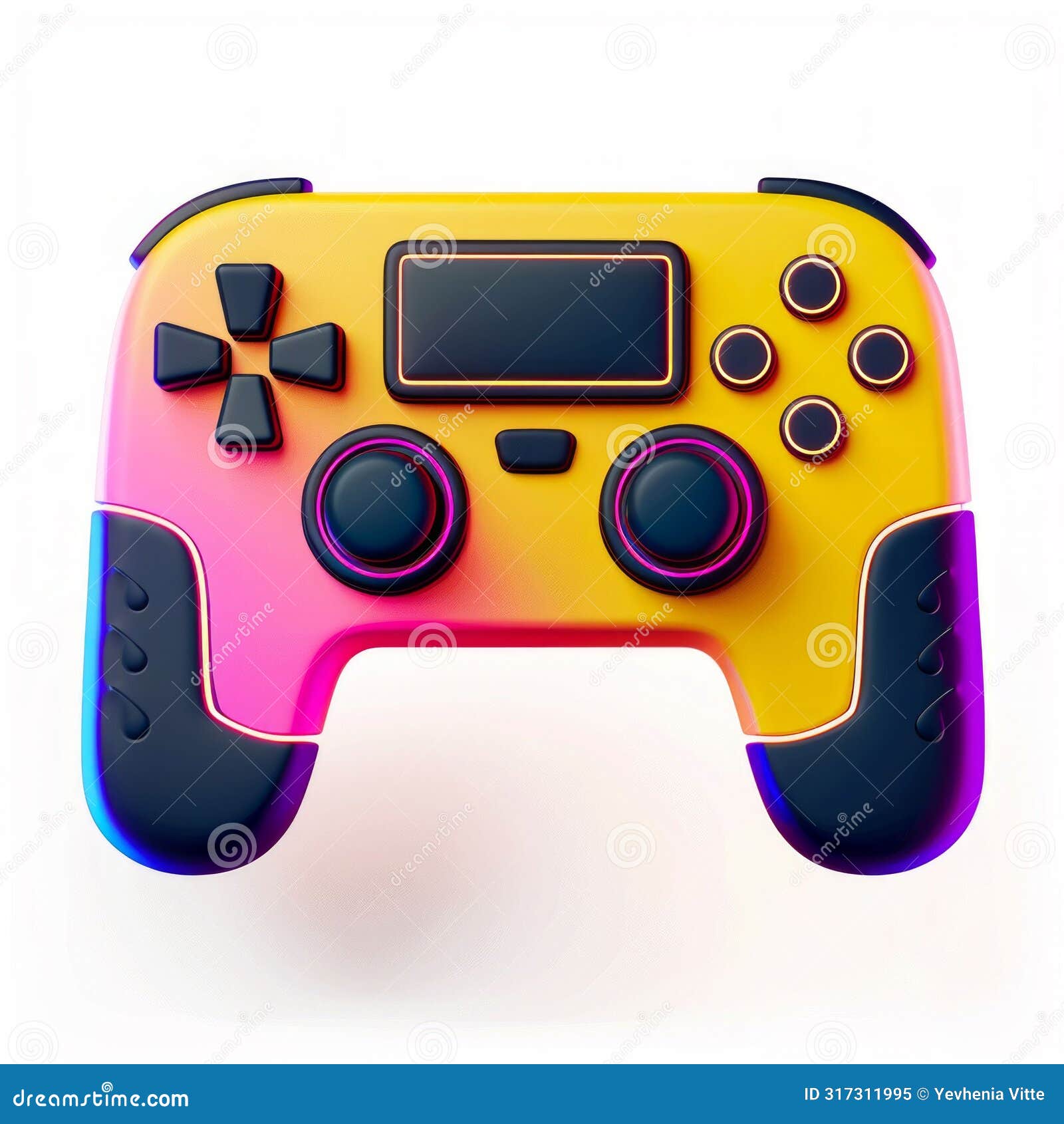 Colorful Gaming Controller in Vibrant Gradient Colors. Generative Ai ...