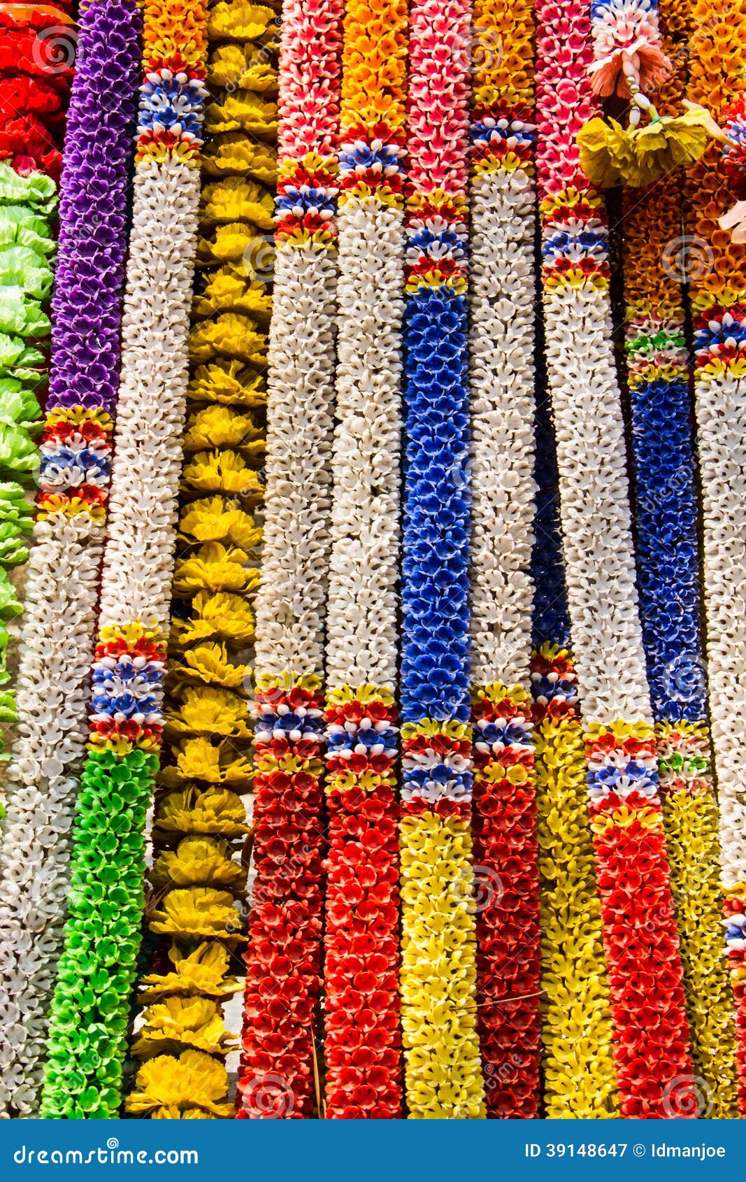 Colorful garland stock image. Image of closeup, offerings - 39148647