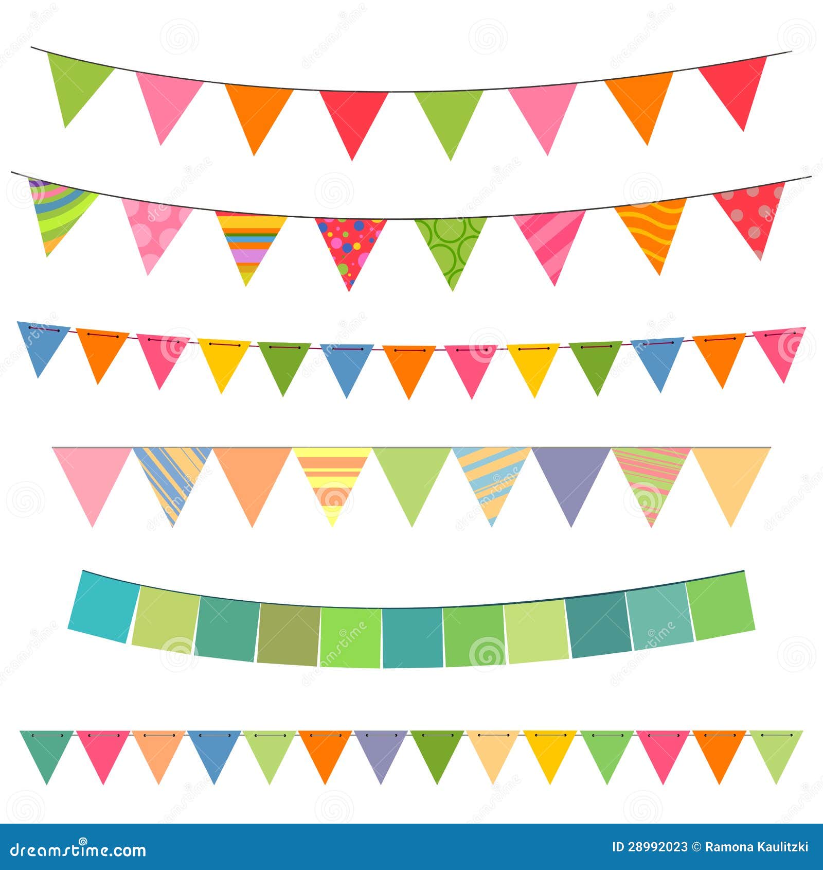 Colorful Garlands stock illustration. Illustration of pattern - 28992023