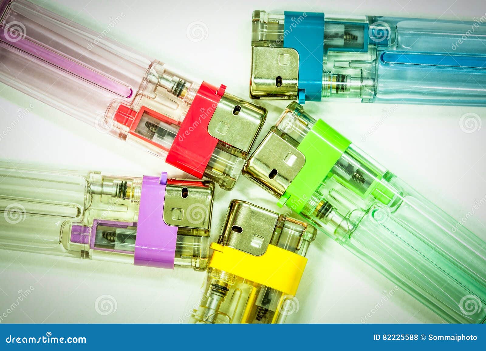 Colorful gas lighters stock photo. Image of smoke, accessory - 82225588