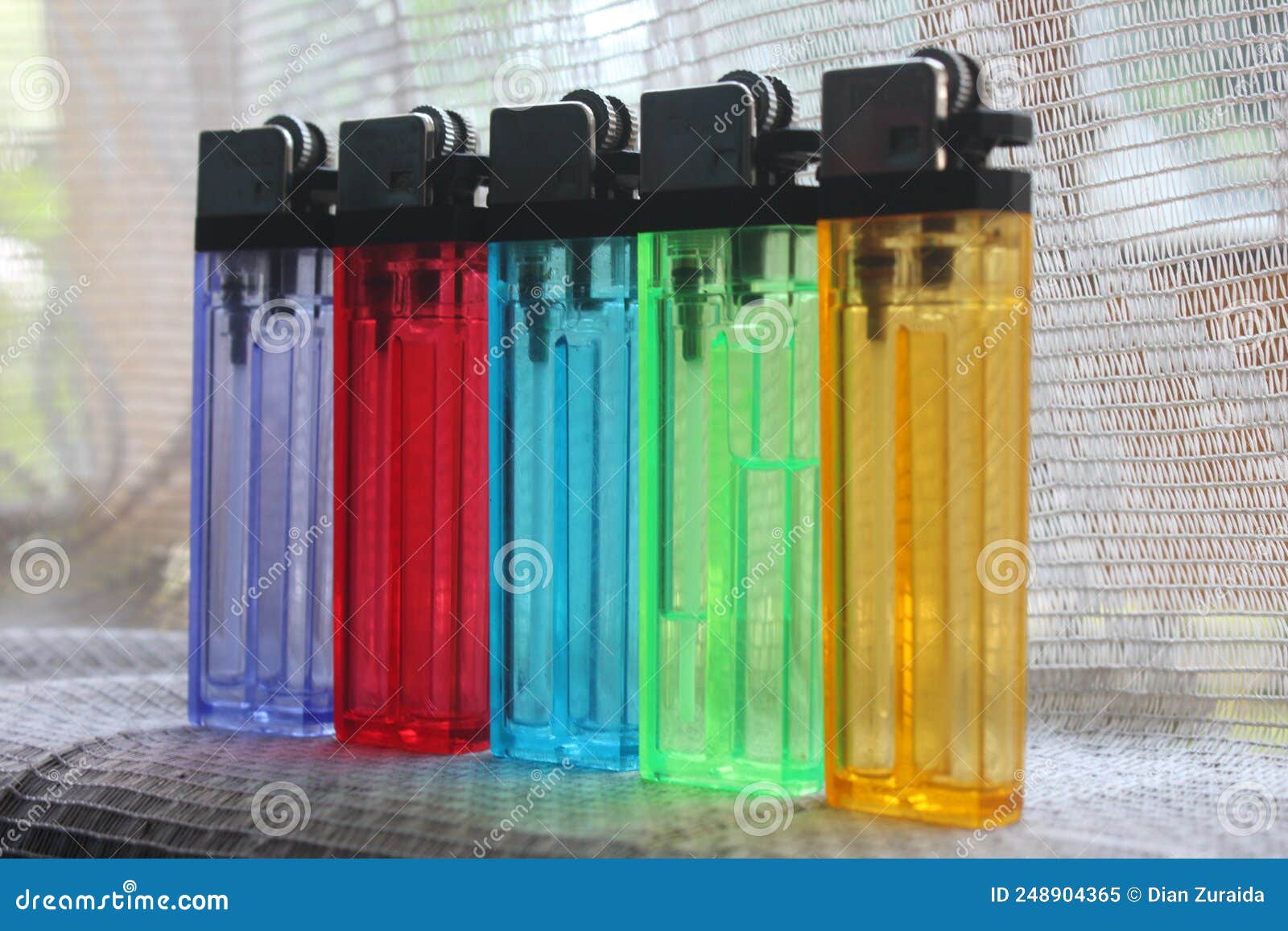 Colorful gas lighters stock image. Image of flammable - 248904365
