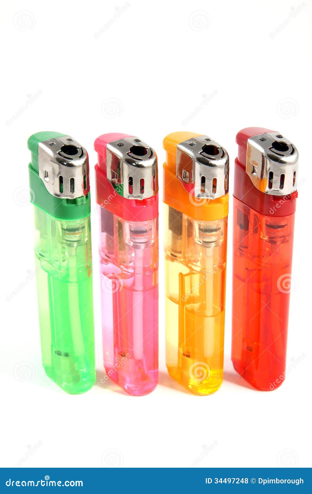 Colorful gas lighters stock photo. Image of yellow, light - 34497248