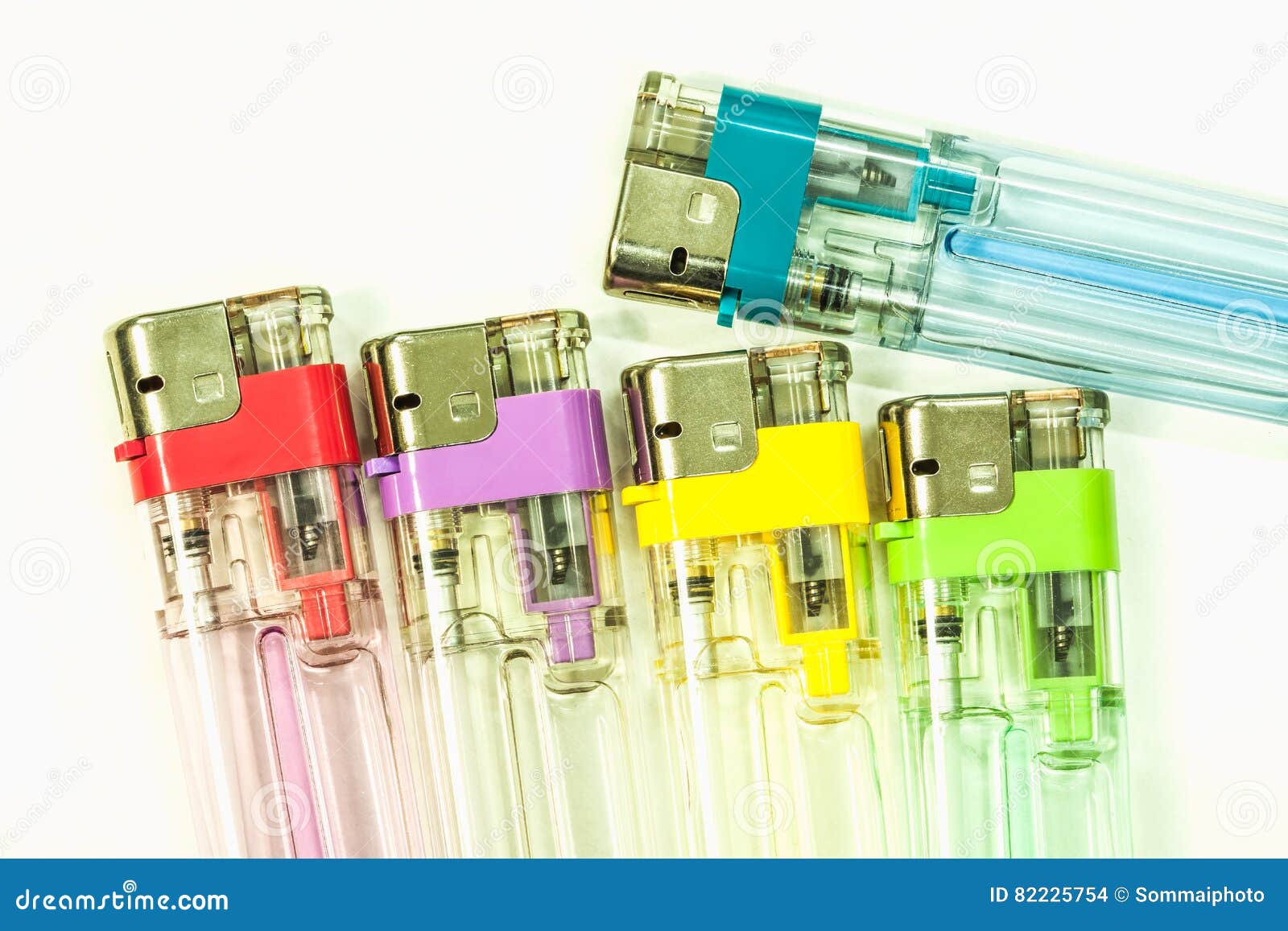 Colorful gas lighters stock photo. Image of blue, plastic - 82225754