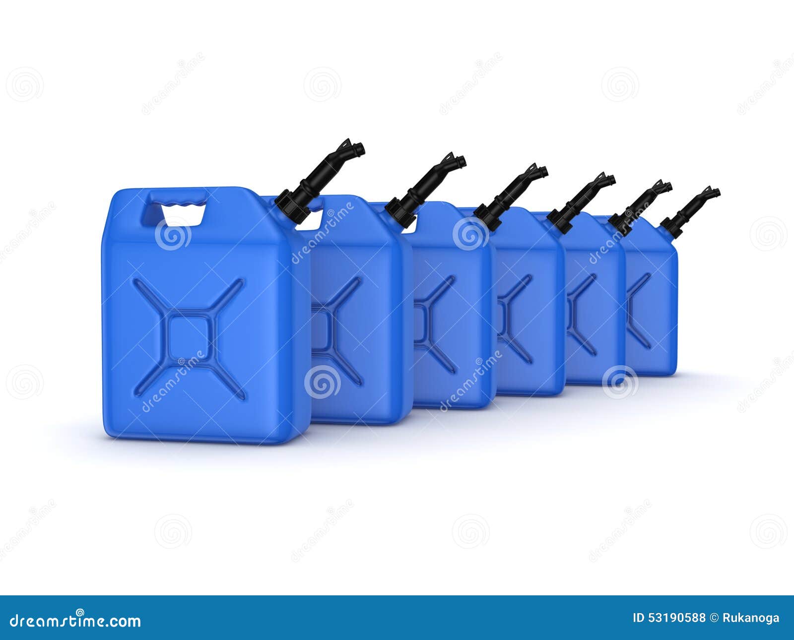Colorful Gasoline Jerrycans Stock Photo - Image of blue, energy: 53190588