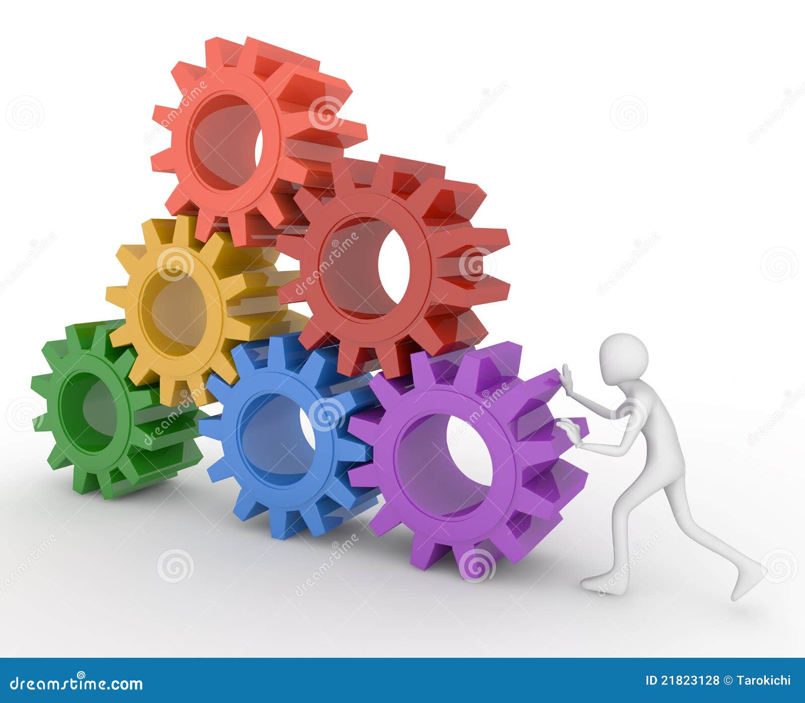 Colorful gear stock illustration. Illustration of people - 21823128