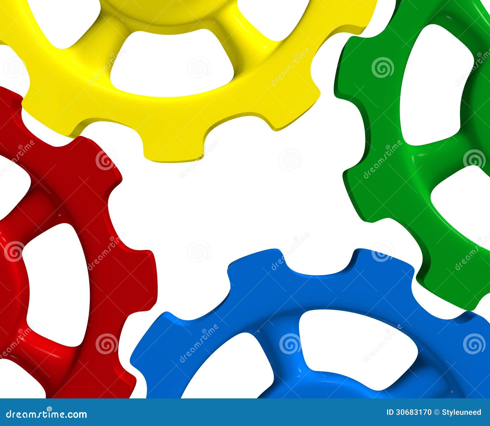 Colorful gear wheels stock illustration. Illustration of design - 30683170