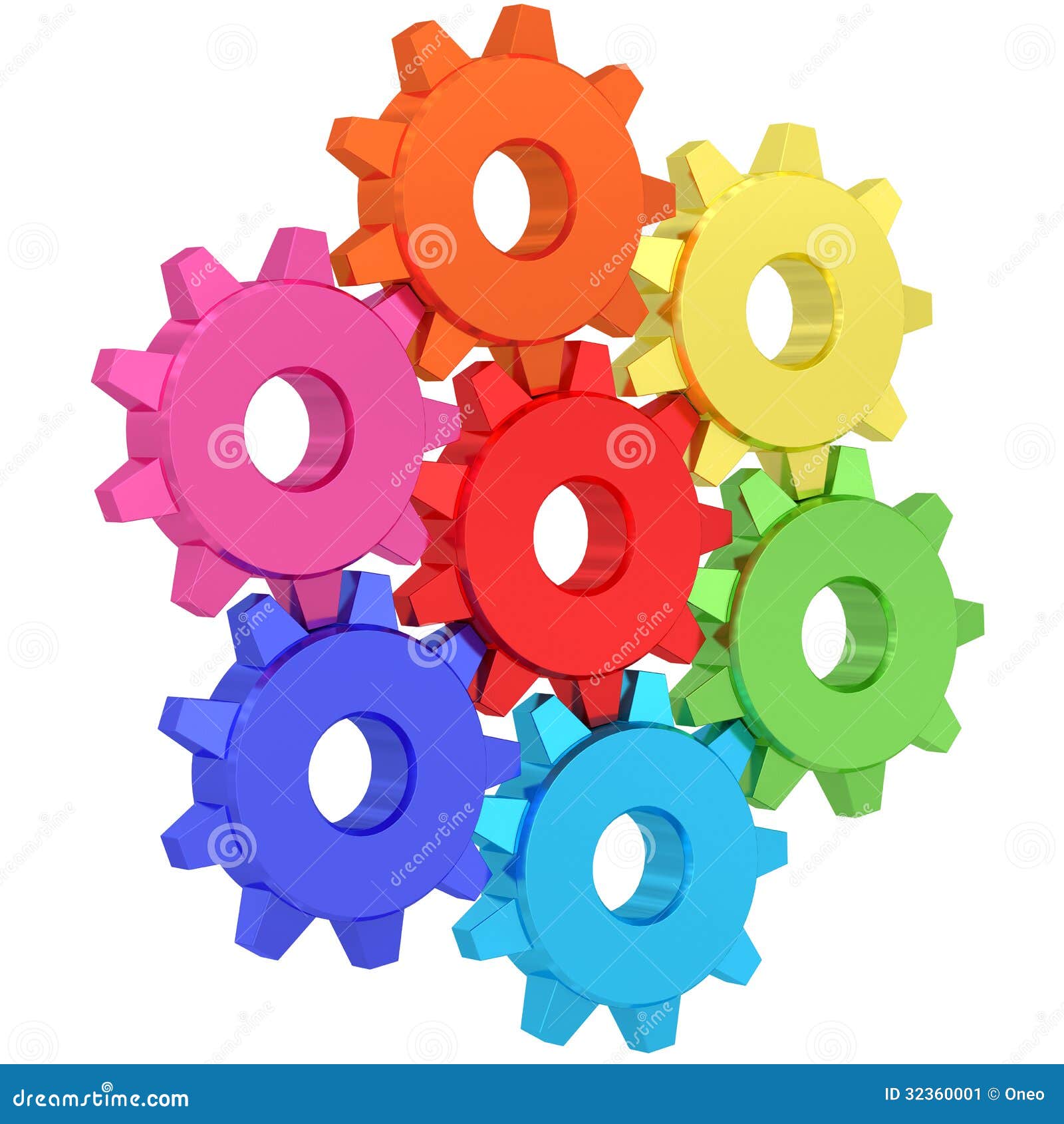 Colorful Gear Labels Cartoon Vector | CartoonDealer.com #39907361
