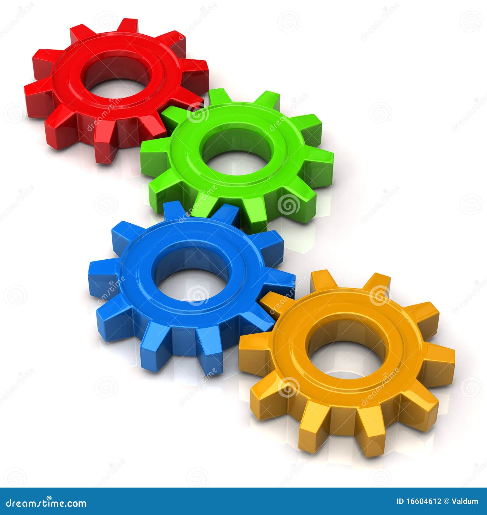 Colorful Gears stock illustration. Illustration of power - 16604612