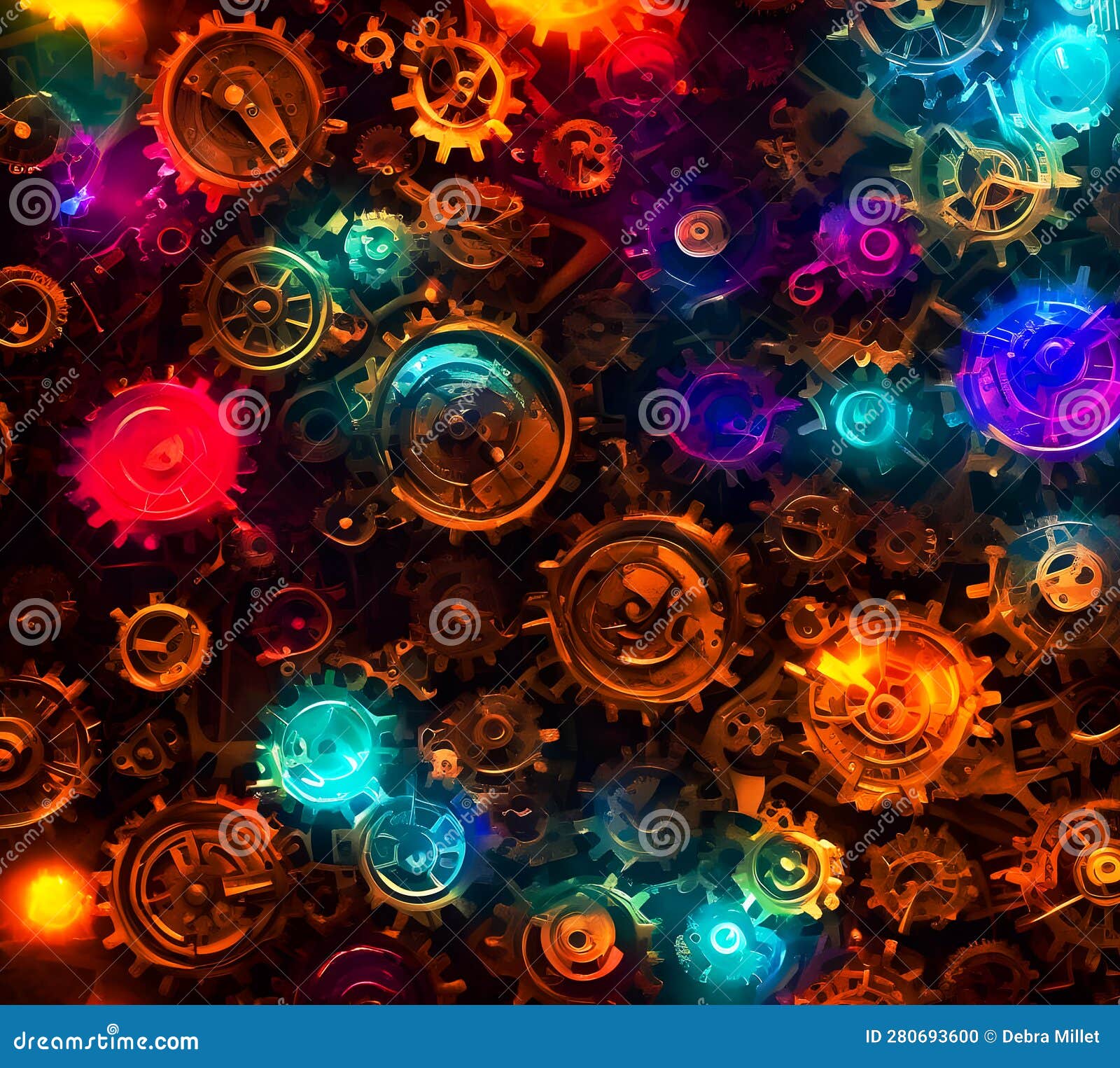 Colorful Gears Depiction Royalty-Free Stock Image | CartoonDealer.com ...