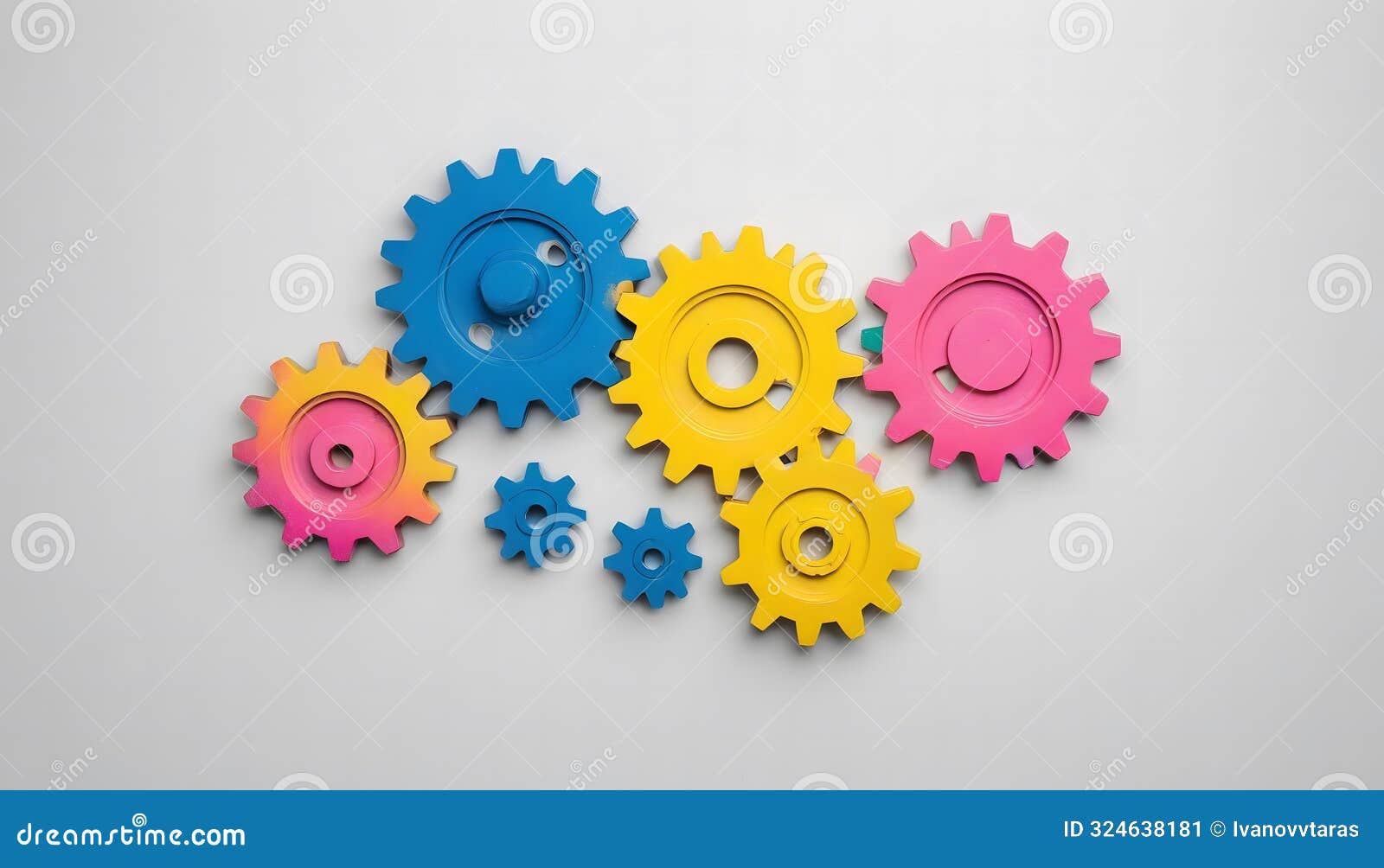 Colorful Gears Interlocking in Harmony Representing Teamwork and ...
