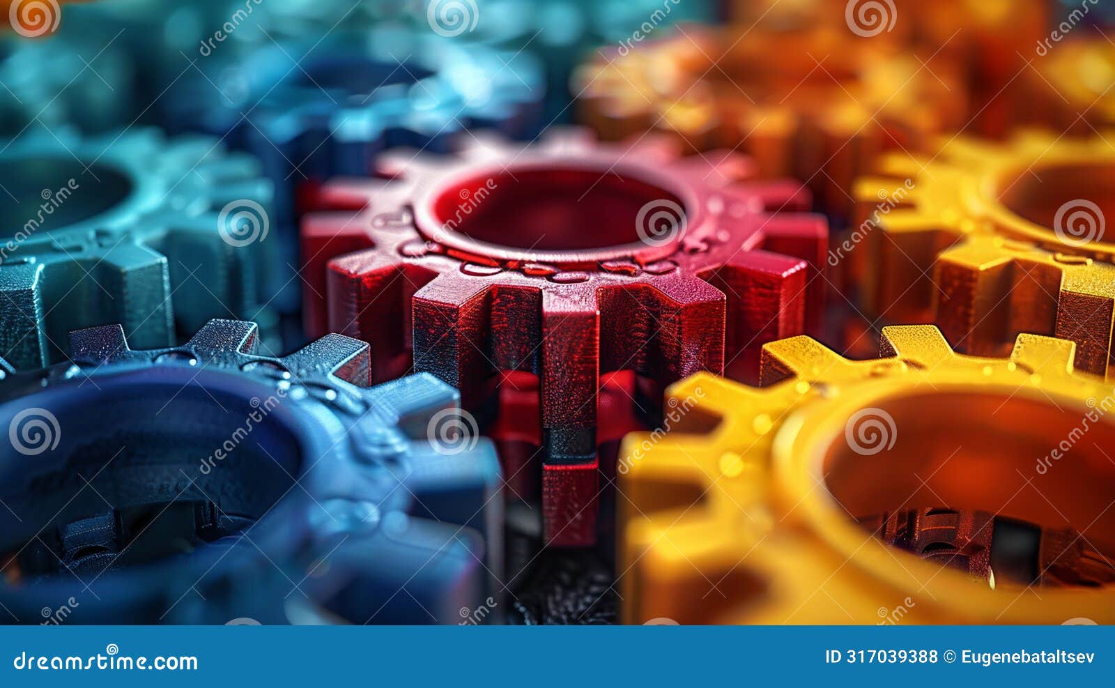 Colorful Gears Teamwork Concept, Abstract Background Business Strategy ...