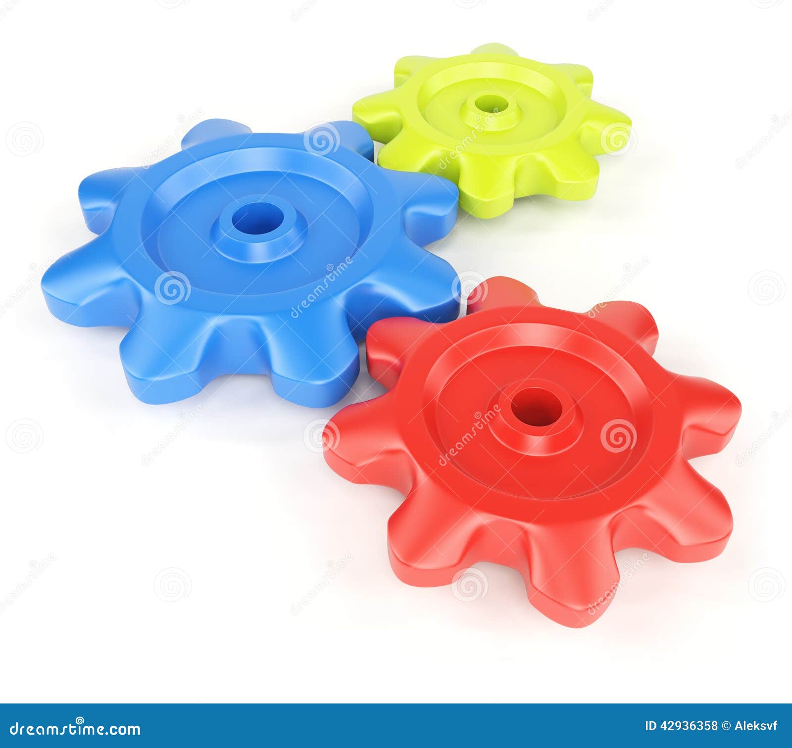Colorful gears stock illustration. Illustration of abstract - 42936358