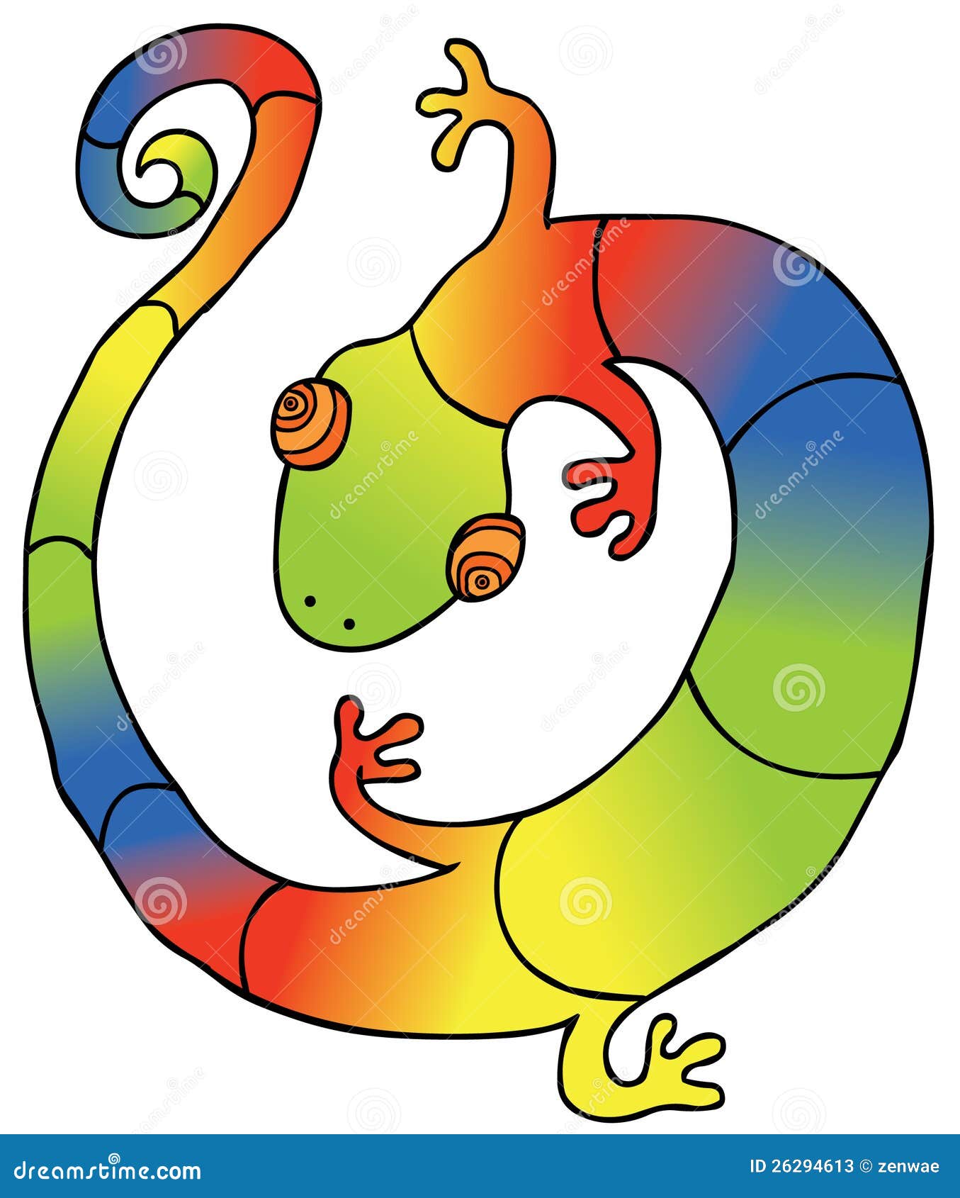 Colorful Gecko stock vector. Illustration of colorful - 26294613
