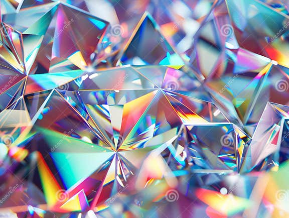 Colorful Gemstones in Prismatic Array Create a Dazzling Display Stock ...