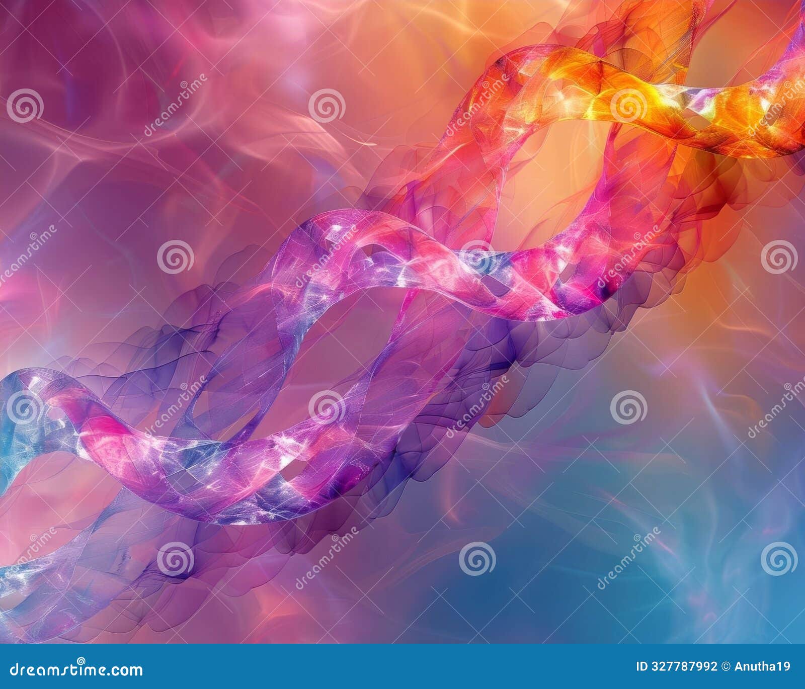 Colorful Genetic DNA in High Energy Display Stock Illustration ...