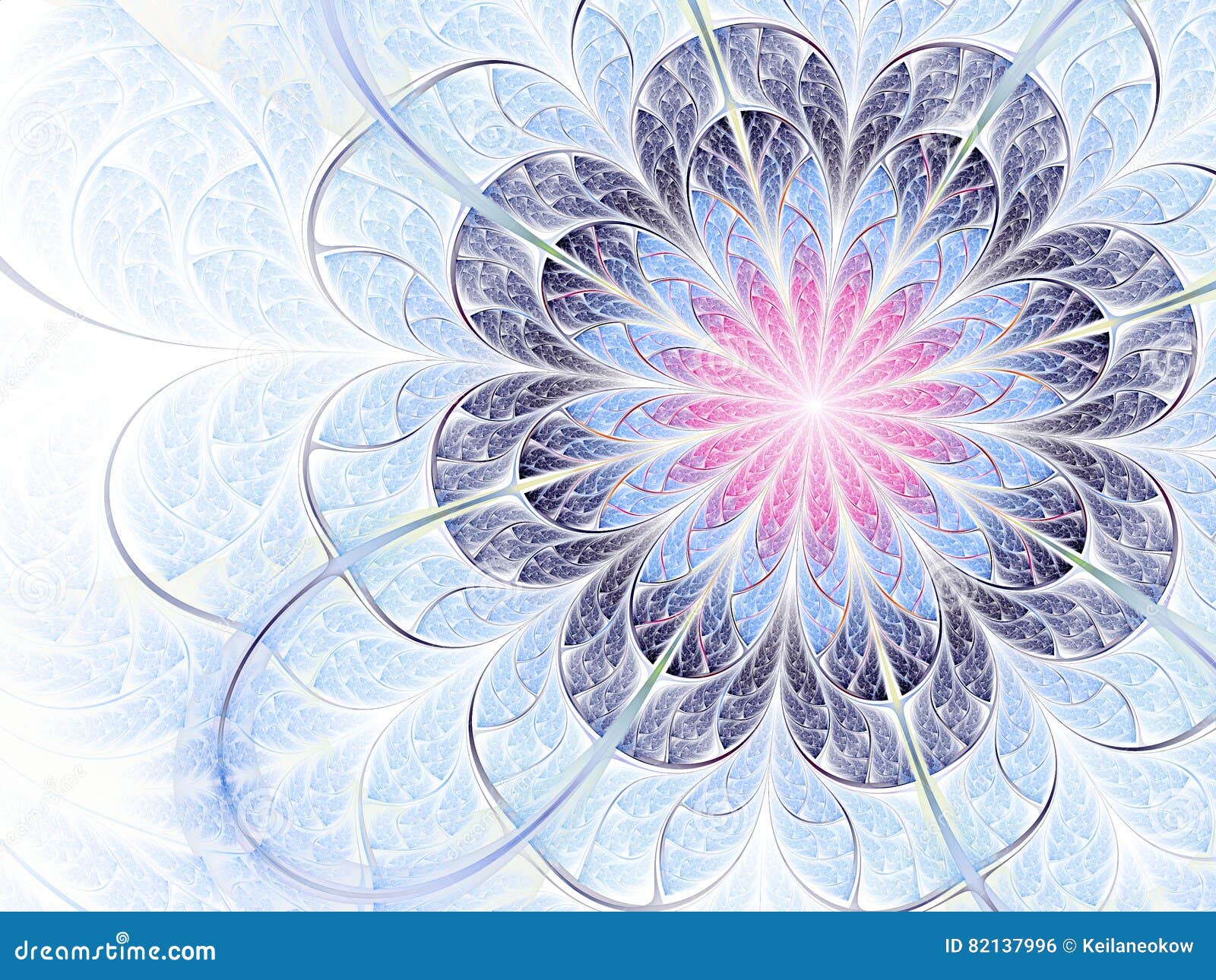 Colorful And Gentle Fractal Flower Stock Illustration Illustration Of