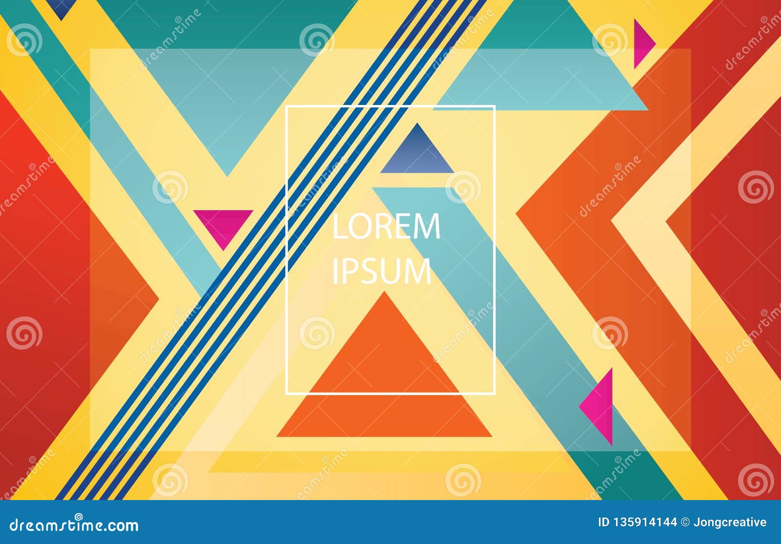 Colorful Geometric Abstract Background Triangle Shape Composition Stock ...