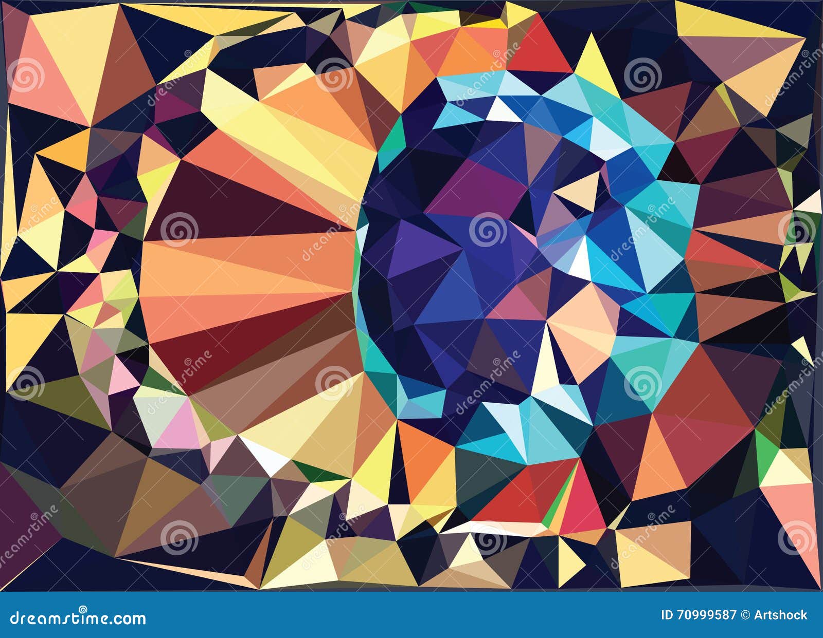 Colorful Geometric Abstraction Stock Illustration - Illustration of ...