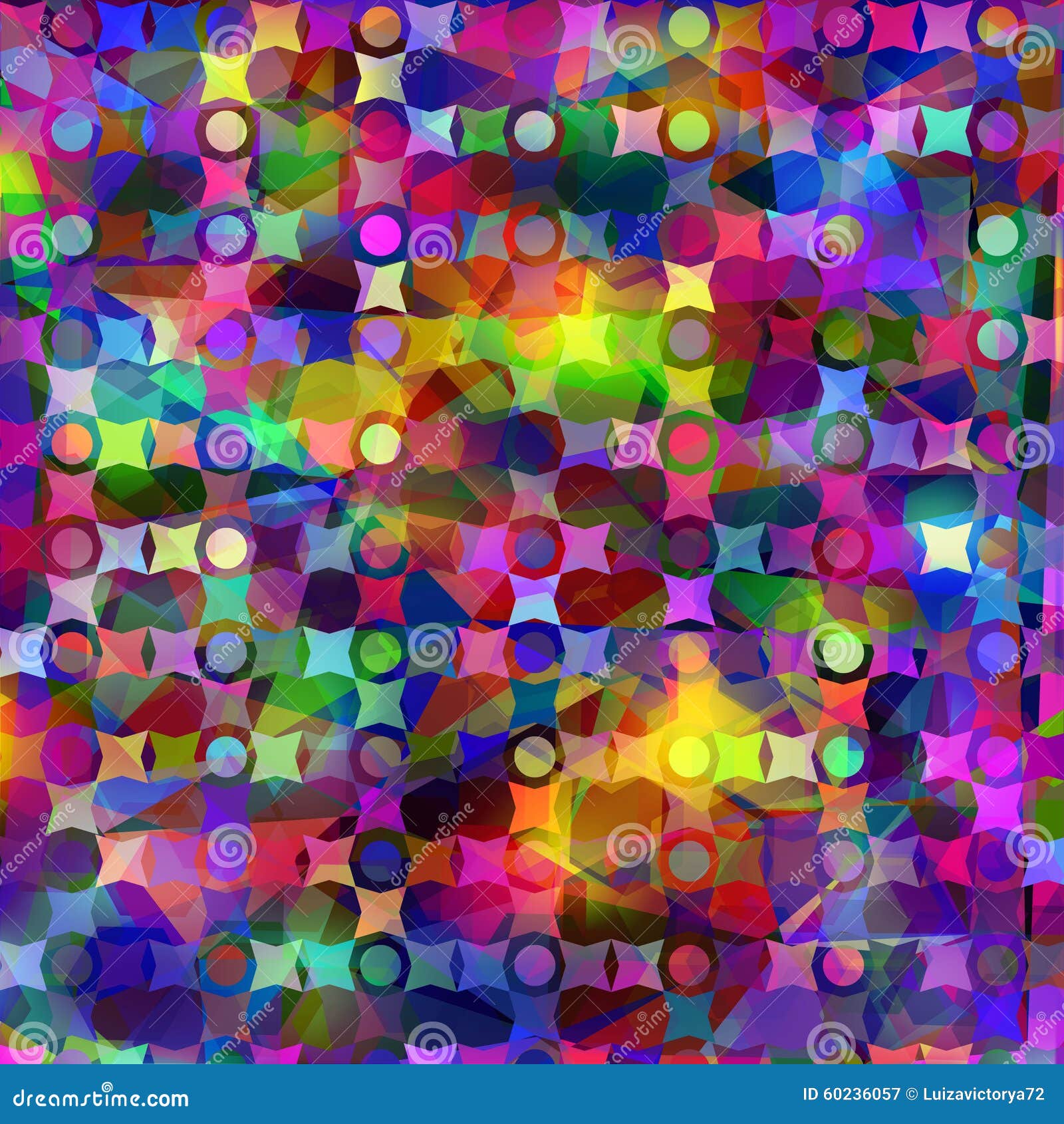 Colorful Geometric Background with Different Shapes for Design Stock ...