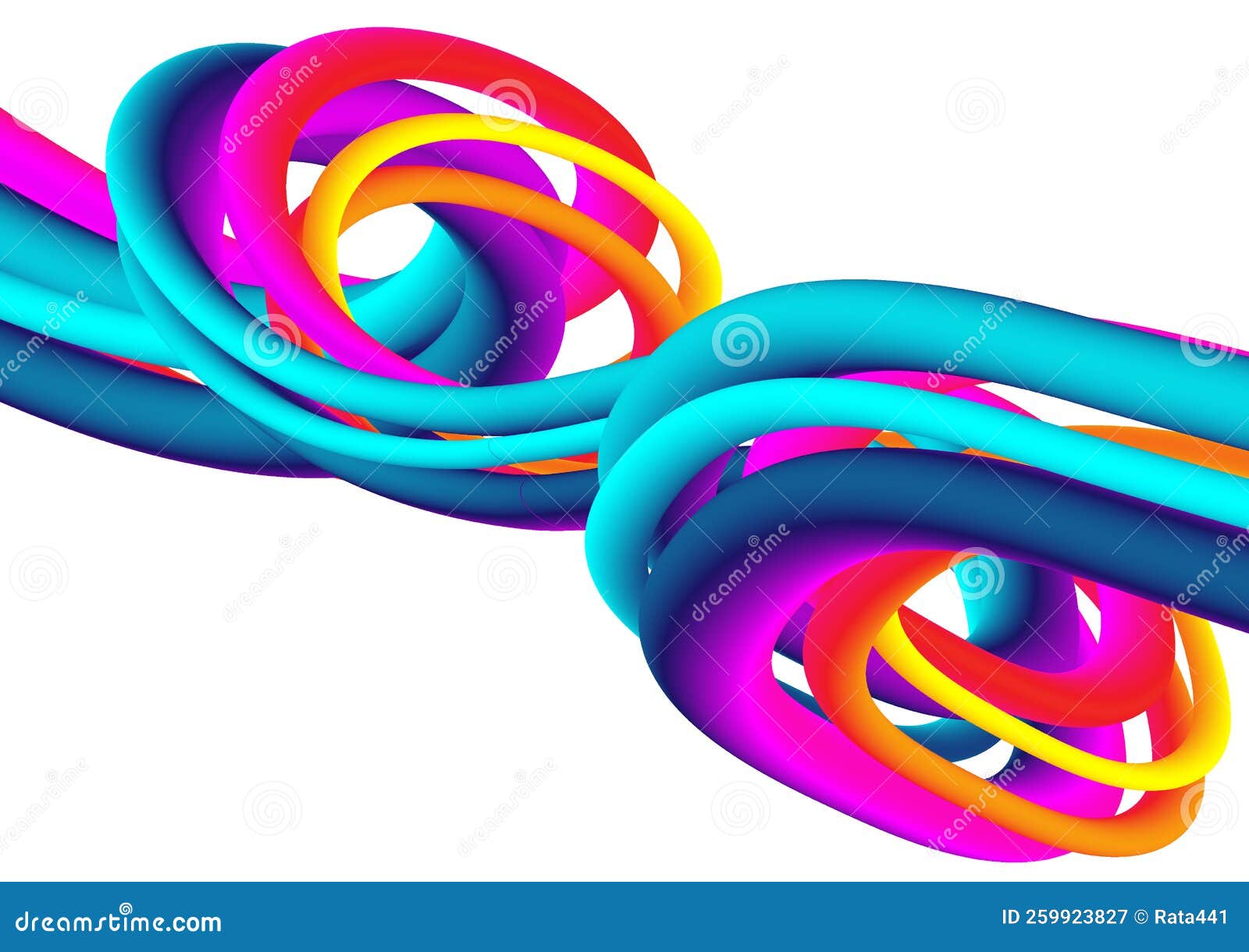 Colorful Geometric Background. Fluid Gradient 3D Flow Shapes ...