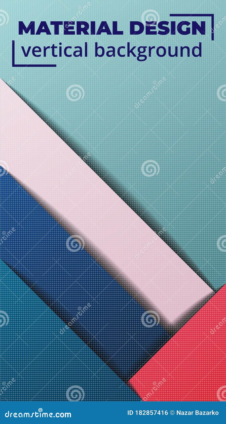 Colorful Geometric Background. Material Design. Vertical Template Stock ...
