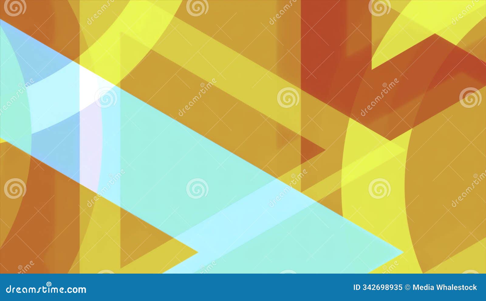 Colorful Geometric Background with a Part of Circle, Triangles. Motion ...
