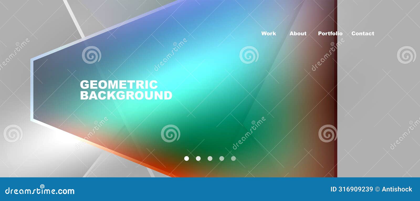 Colorful Geometric Background with a Rainbow of Shades in a Rectangle ...